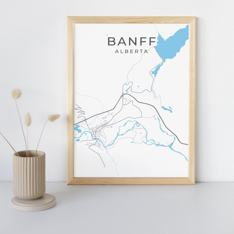 Banff AB Poster Banff National Park Travel Print Banff Alberta - Etsy