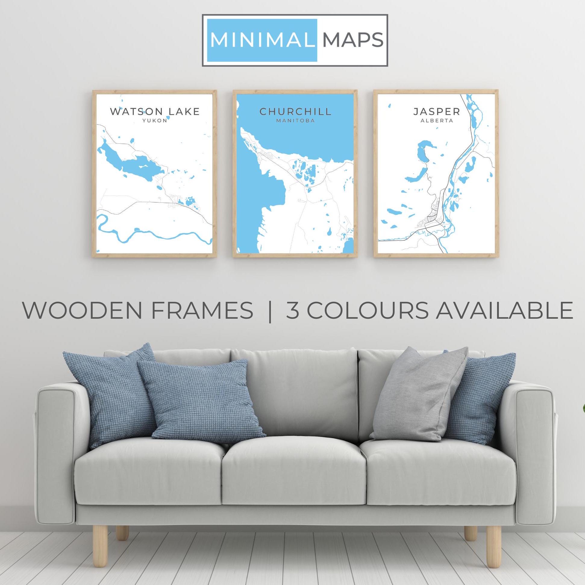 Personalized Minimalist Map Print - Custom City Design - Unique Modern ...