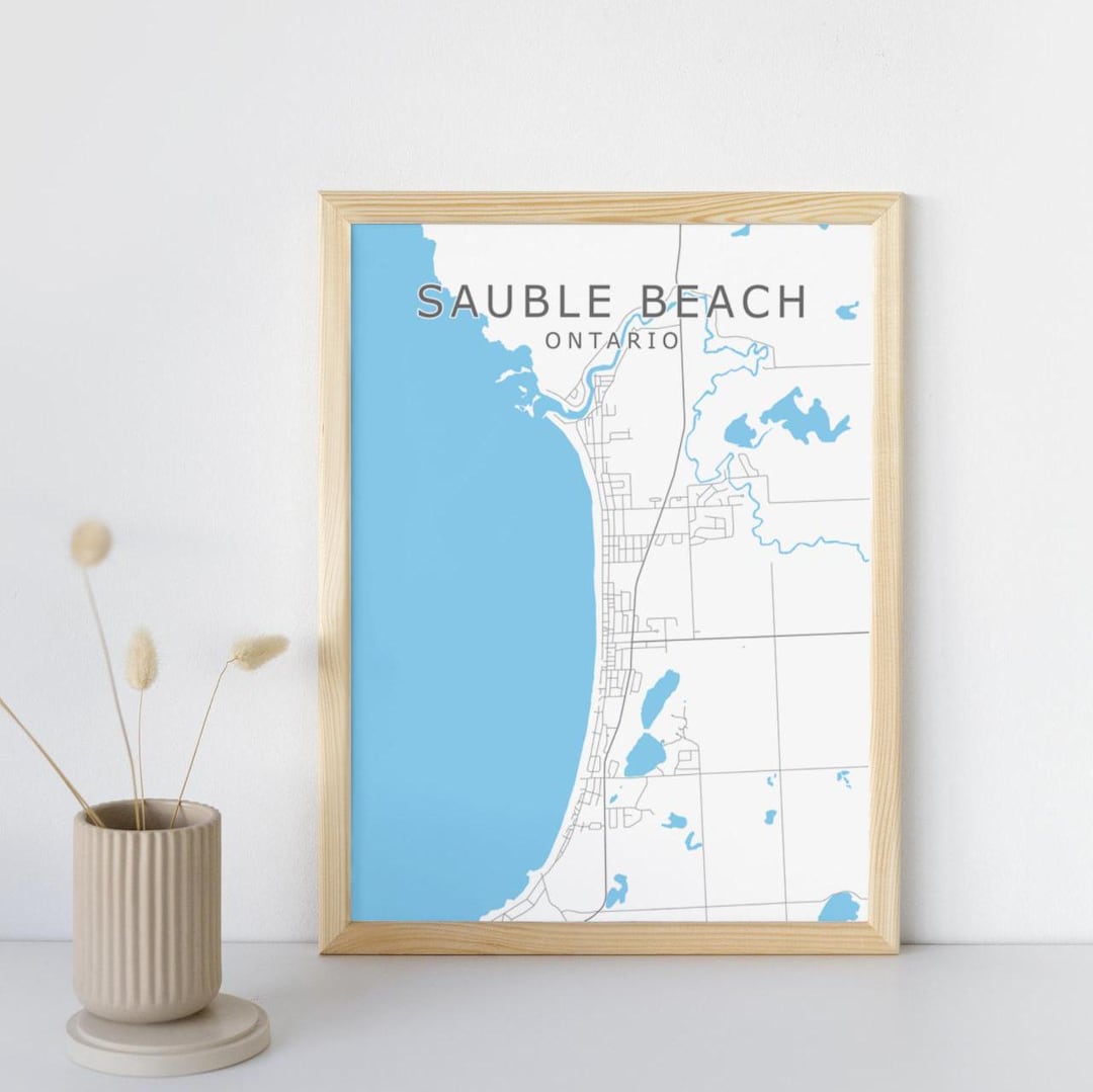Sauble Beach ON Poster Sauble Beach Travel Print Sauble Beach Ontario ...