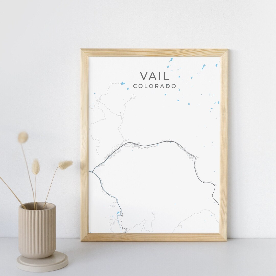 Vail CO Poster Vail Travel Print Vail Colorado Wall Art Minimalist Vail ...