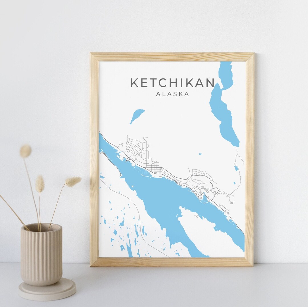 Ketchikan AK Poster Ketchikan Travel Print Ketchikan Alaska Wall Art ...