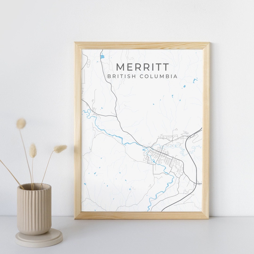 Merritt BC Poster Merritt Travel Print Merritt British Columbia Wall ...