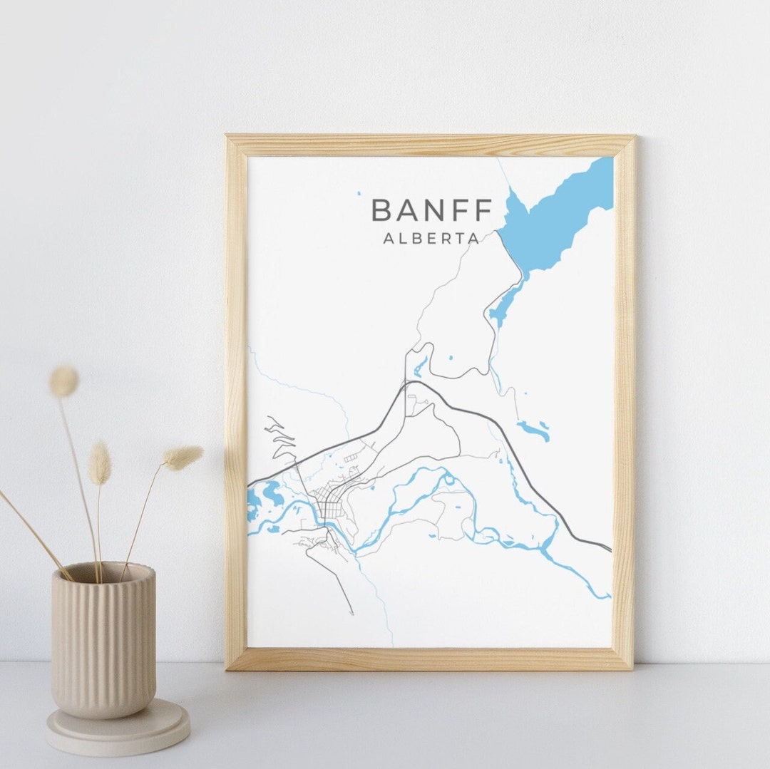 Banff AB Poster Banff National Park Travel Print Banff Alberta Wall Art ...