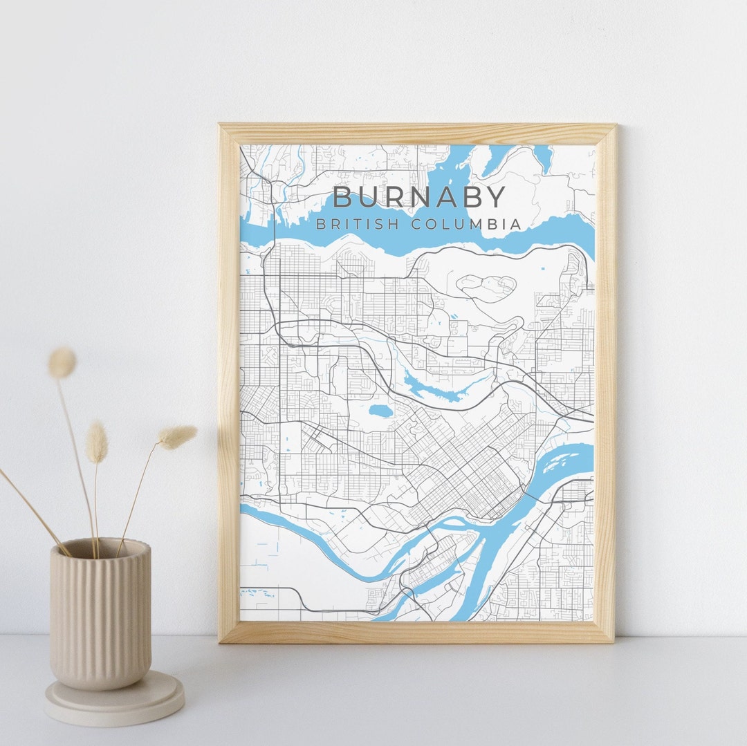 Burnaby BC Poster Burnaby Travel Print Burnaby British Columbia Wall ...