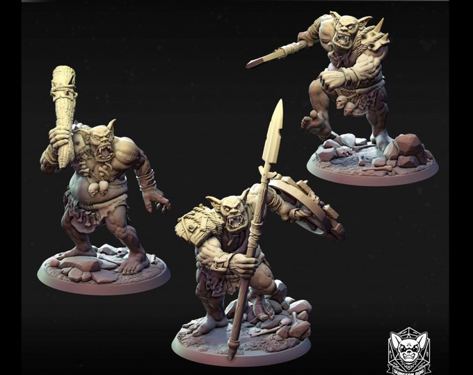 Ogre Bundle Dnd Minis - 32mm Scale Miniature Dungeons and Dragons Model ...