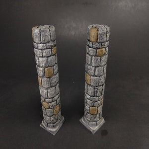 Dungeon Stone Pillars Modular Tiles D&D Terrain Tabletop RPG Dungeon ...