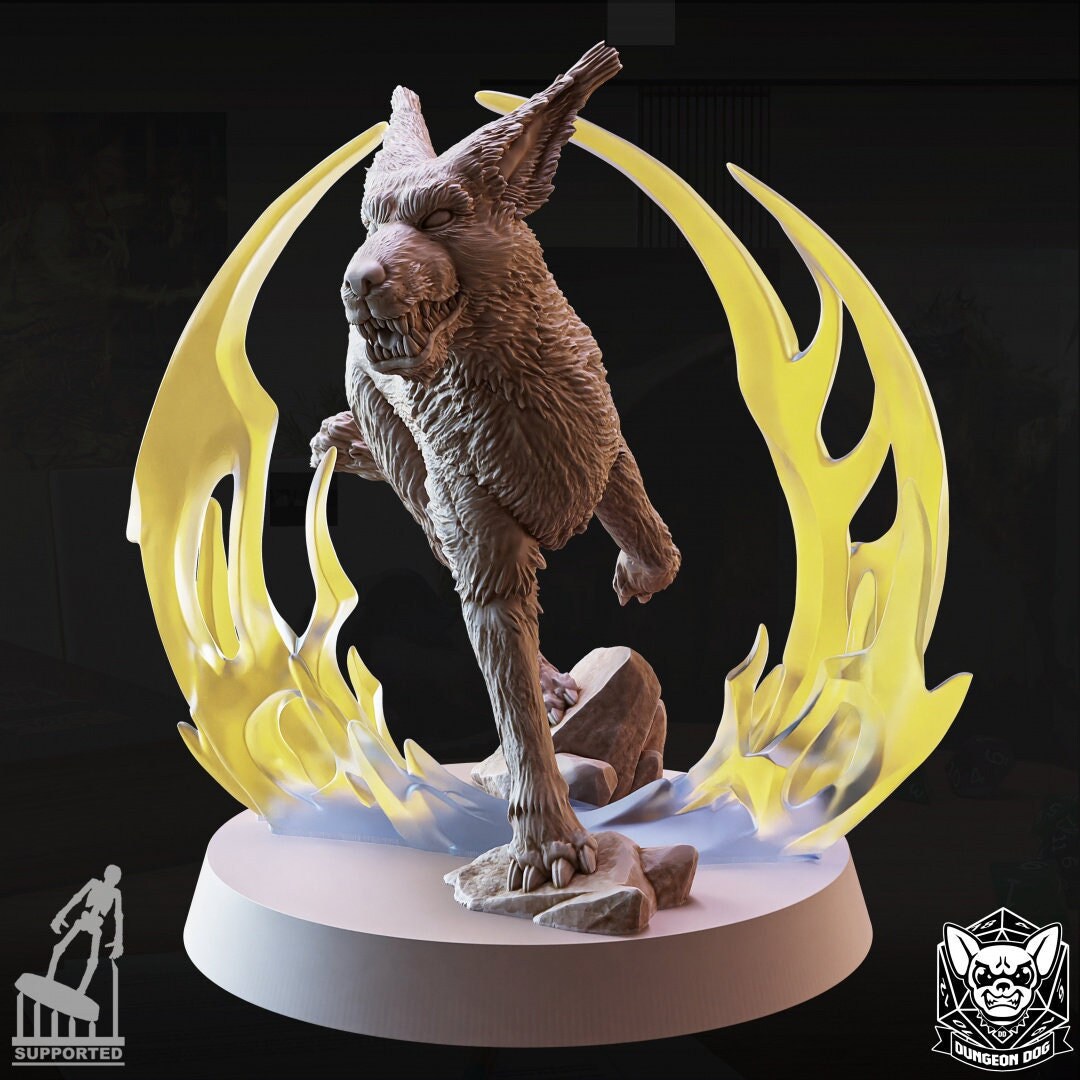 Blink Dog Set Dnd Minis 32mm Scale Miniature Dungeons and Dragons Model ...