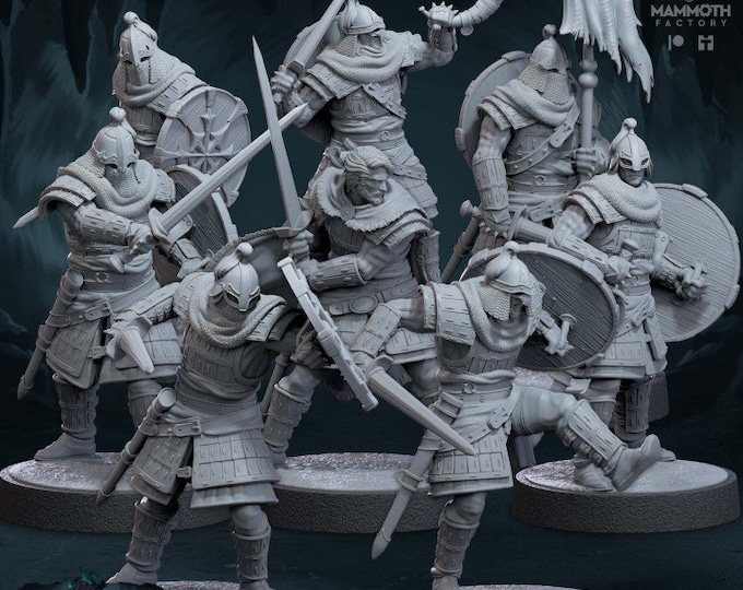 Bandit Army Swordsman Mercenaries Fighter Miniatures D&D TTRPG ...