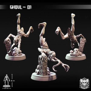 Ghoul Pack Dnd Minis 32mm Scale Miniature Dungeons and Dragons Model ...