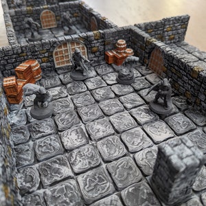 Dungeon Stone Wall Modular Tiles D&D Terrain Tabletop RPG - Etsy