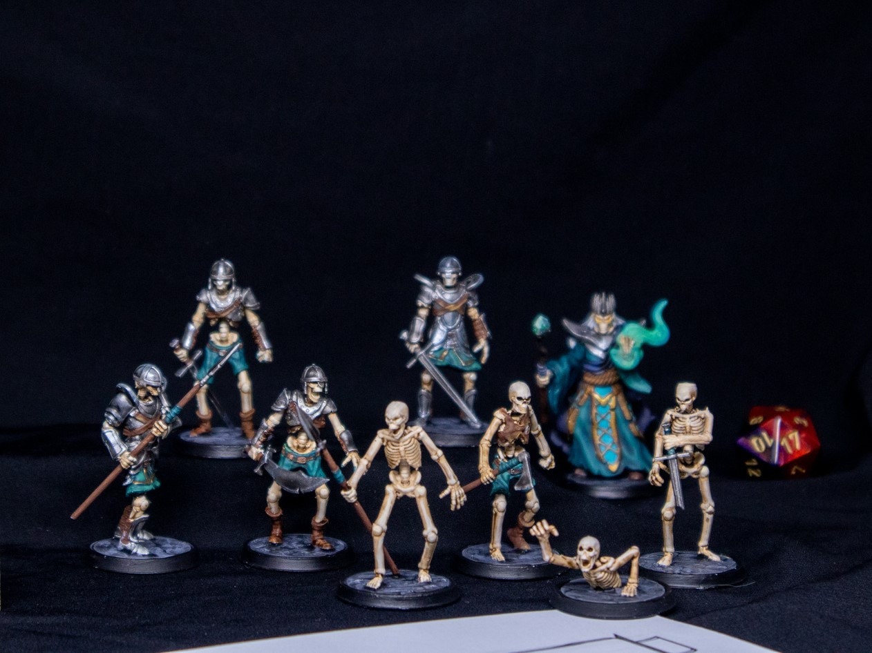 Skeleton Army Pack Dnd Mini 32mm Scale Miniature Dungeons - Etsy UK