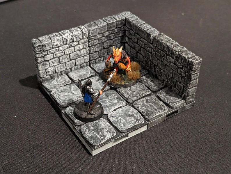 Dungeon Stone Wall Modular Tiles D&D Terrain Tabletop RPG - Etsy
