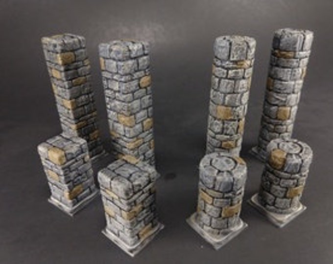 Dungeon Stone Pillars Modular Tiles D&D Terrain Tabletop RPG Dungeon ...
