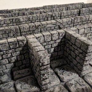 Dungeon Stone Wall Modular Tiles D&D Terrain Tabletop RPG - Etsy