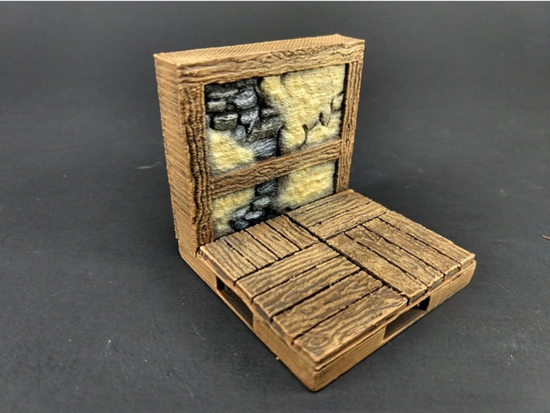 Dungeon Village Wall Modular Gaming Tiles With Magnetic Bases Wood Wall ...