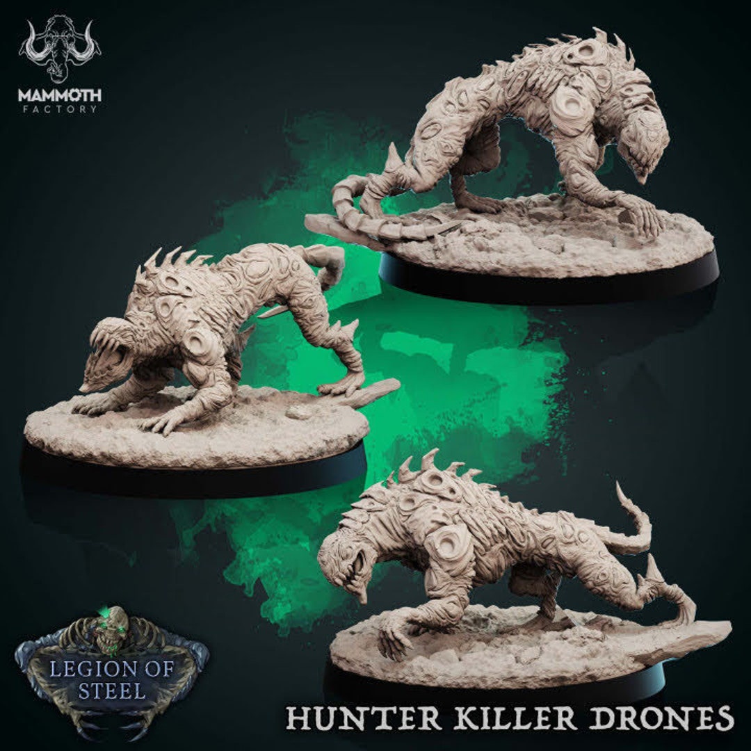 Hunter Killer Drones Undead Monster Miniatures for D&D TTRPG Pathfinder ...