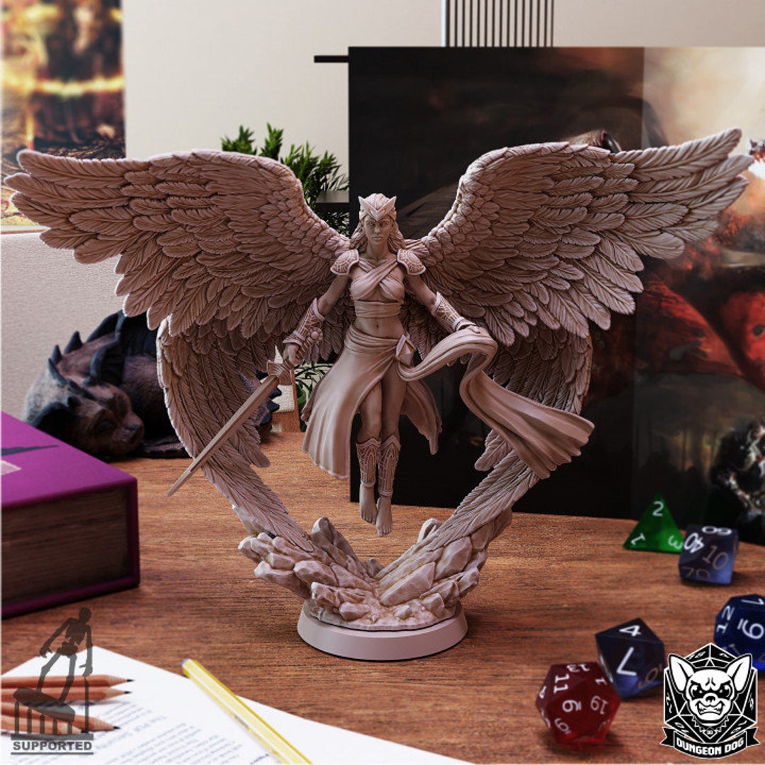 Solar Angel Female Dnd Minis 32mm Scale Miniature Dungeons and Dragons ...