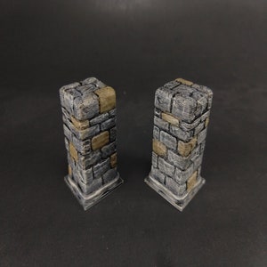 Dungeon Stone Pillars Modular Tiles D&D Terrain Tabletop RPG Dungeon ...