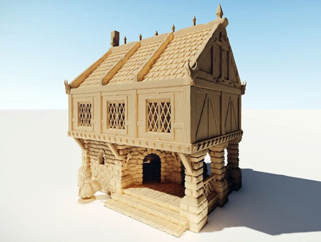 Small Merchant House Tabletop Gaming Building - Design, TTRPG Terrain ...