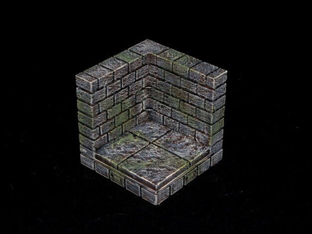 Cut Dungeon Stone Corner Modular Gaming Tiles With Magnetic Bases 3D ...