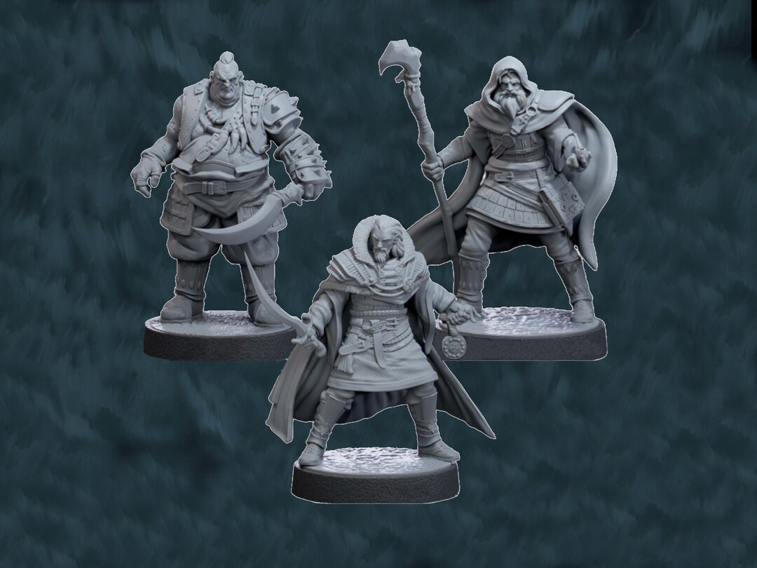 Bandit Army Leaders Mercenaries Fighter Mage Miniatures D&D TTRPG ...