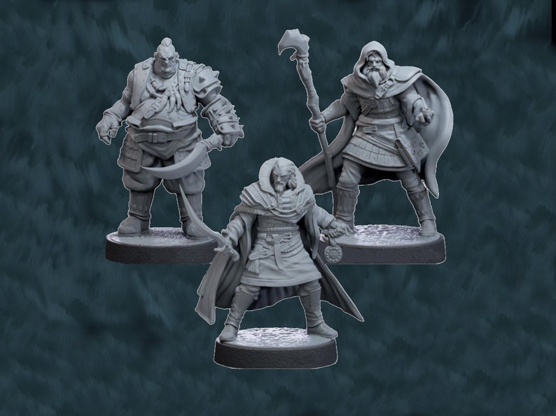 Bandit Army Leaders Mercenaries Fighter Mage Miniatures D&D TTRPG ...