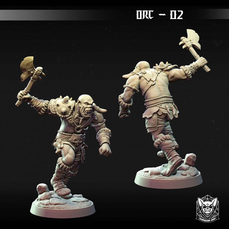 Orc Horde Dnd Minis 32mm Scale Miniature Dungeons and - Etsy