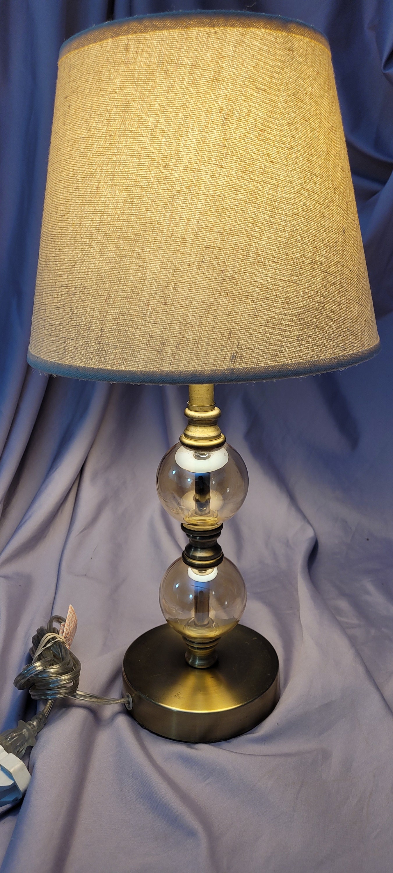 Mid Century Modern Atomic Table Lamp With Glass Orbs Brass Base Accents ...