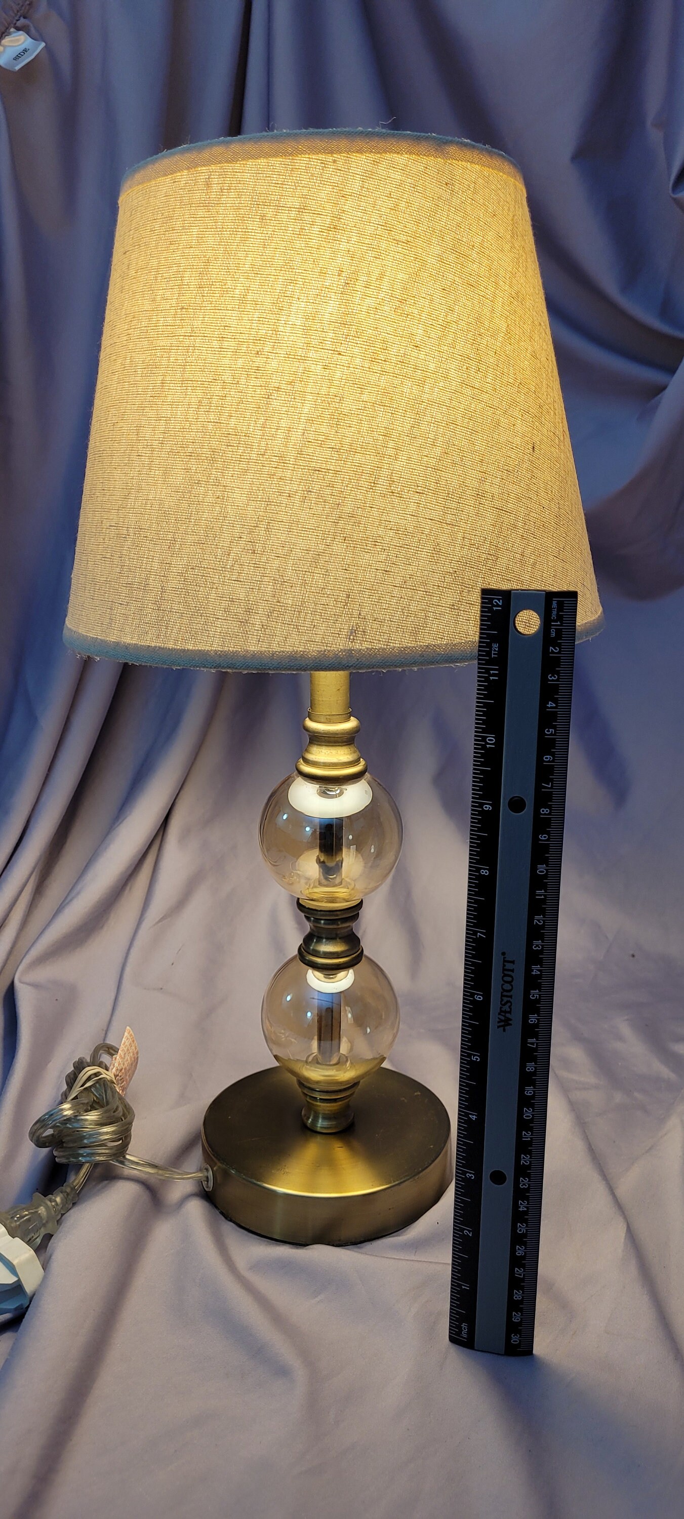 Mid Century Modern Atomic Table Lamp With Glass Orbs Brass Base Accents ...