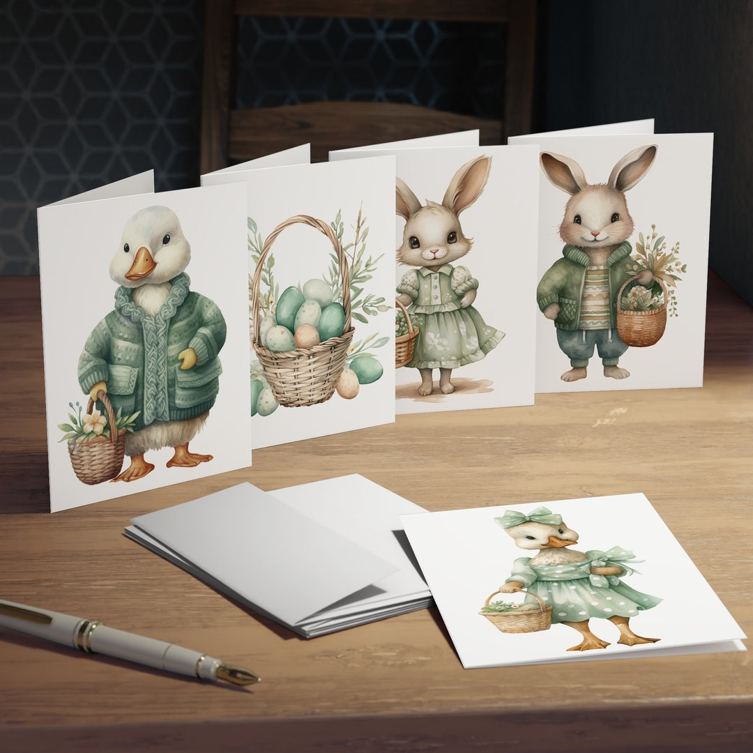 Easter Cards, Adorable Easter Wishes A Collection of 5 Charming Cards ...
