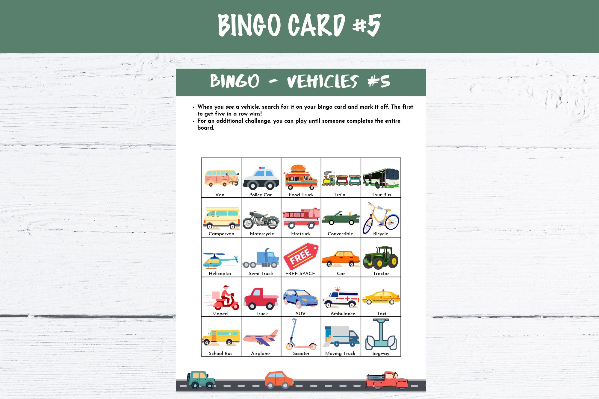 Printable Road Trip Bingo Cards Vehicle Edition - Etsy UK