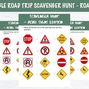 Bundle of 4 Printable Scavenger Hunts for Road Trips - General ...