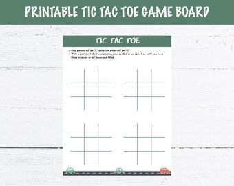 Printable Tic-tac-toe Game Digital Download PDF | Pdf File 8.5" X 11 ...