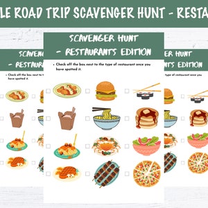 Bundle of 4 Printable Scavenger Hunts for Road Trips - General ...