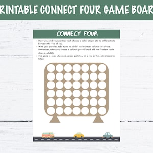 Printable Connect Four Game Board Template - Etsy