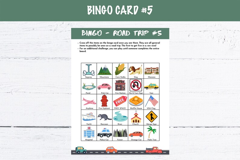 Printable Road Trip Bingo Cards - Etsy
