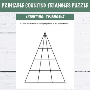 Printable Counting Triangles Puzzle - Etsy