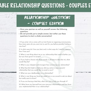 Printable Relationship Questions - Couples Edition - Etsy