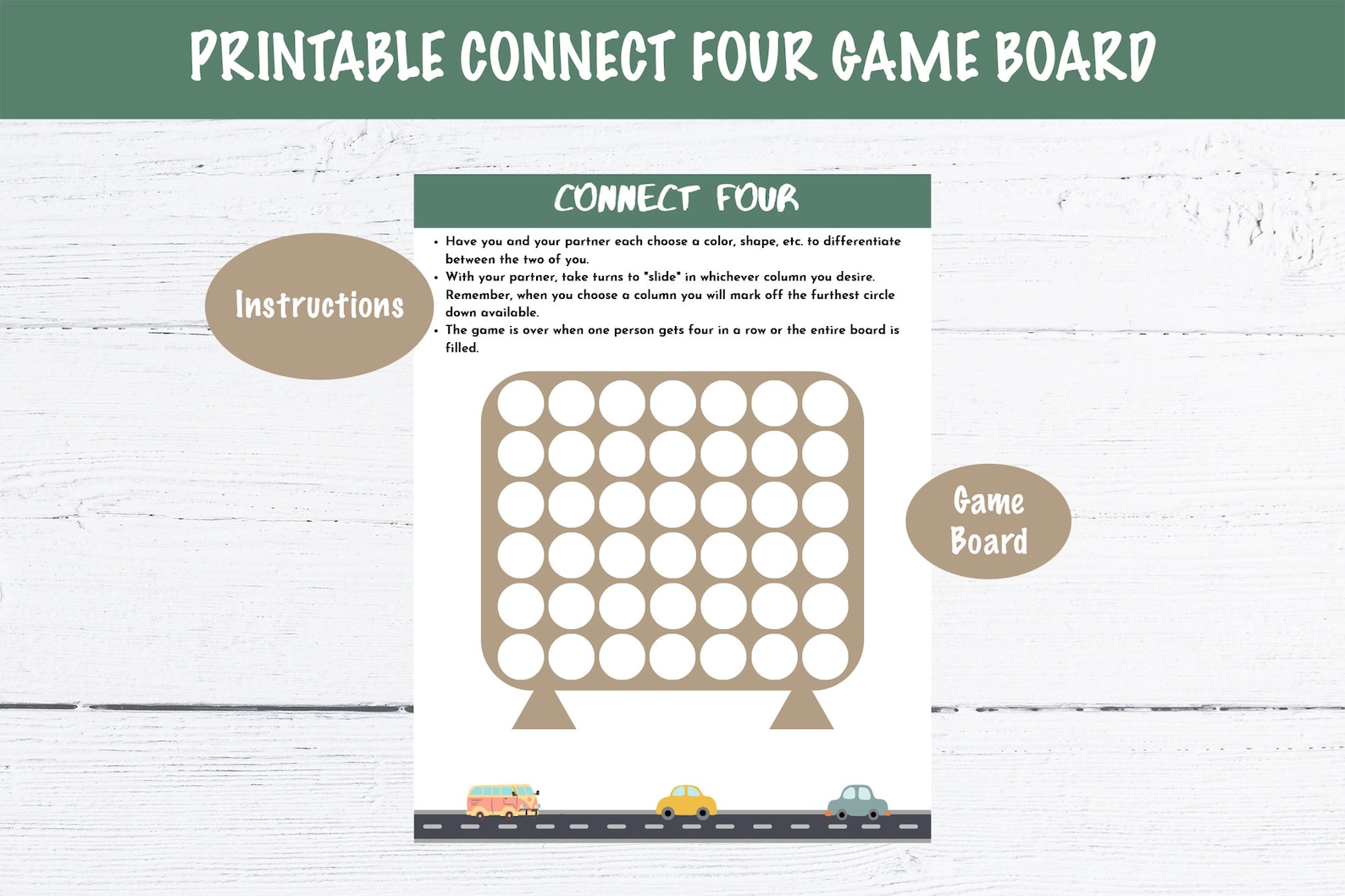 Printable Connect Four Game Board Template - Etsy