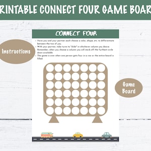 Printable Connect Four Game Board Template - Etsy