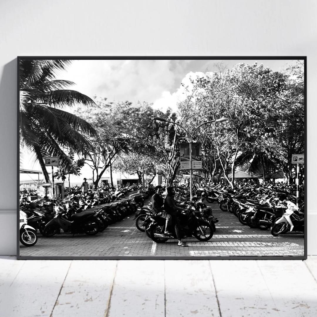 Maldives Street Scene With Motorcycles, City Scene, Travel Photography ...