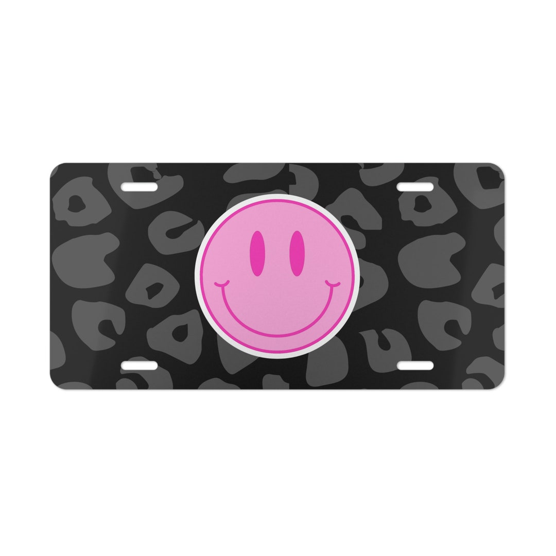 Retro Smiley License Plate, Smiley License Plate, Leopard License Plate ...