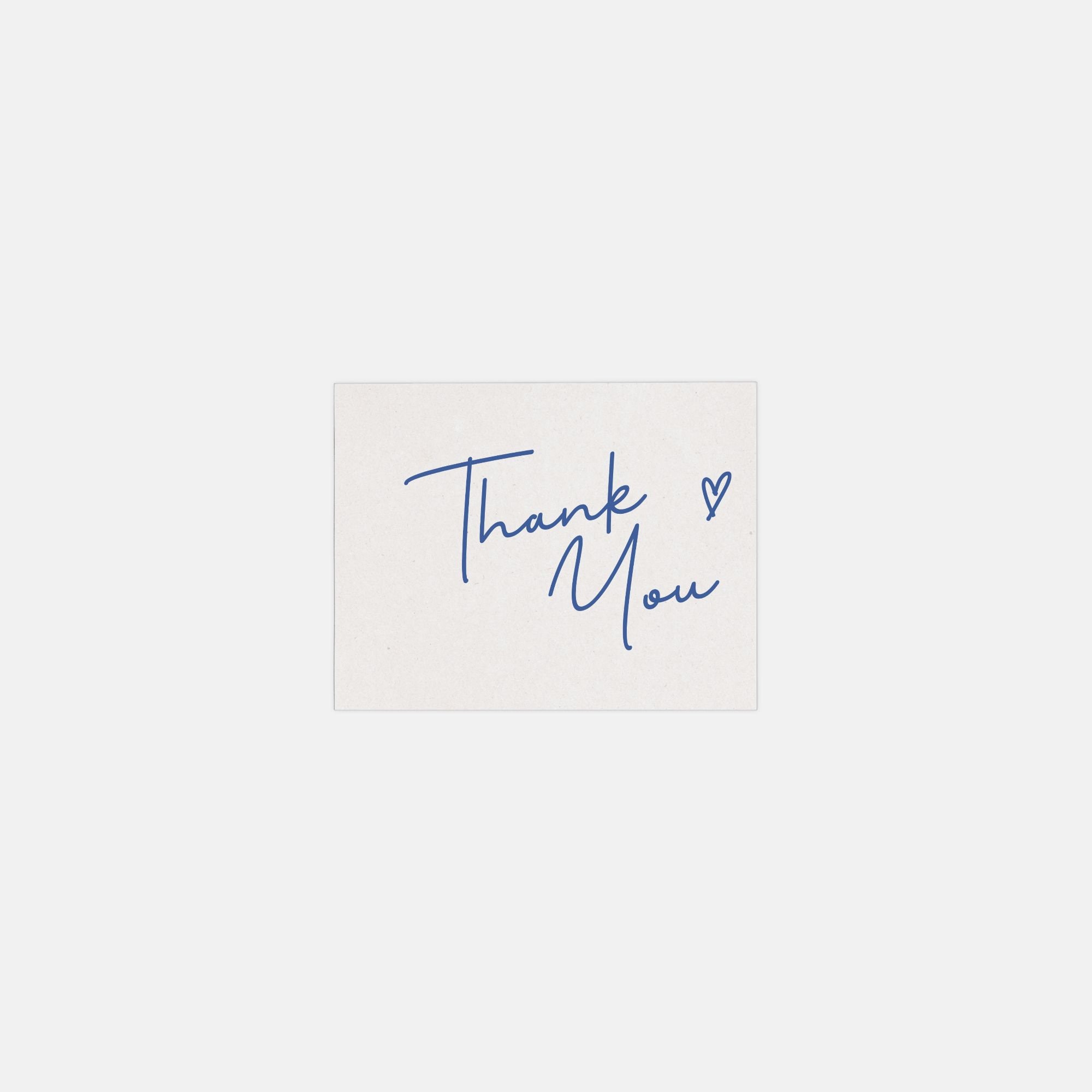 Thank You Cards Pack Blue Script Font Flat Card A2 pack of 10 - Etsy
