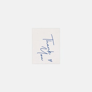 Thank You Cards Pack Blue Script Font Flat Card A2 pack of 10 - Etsy