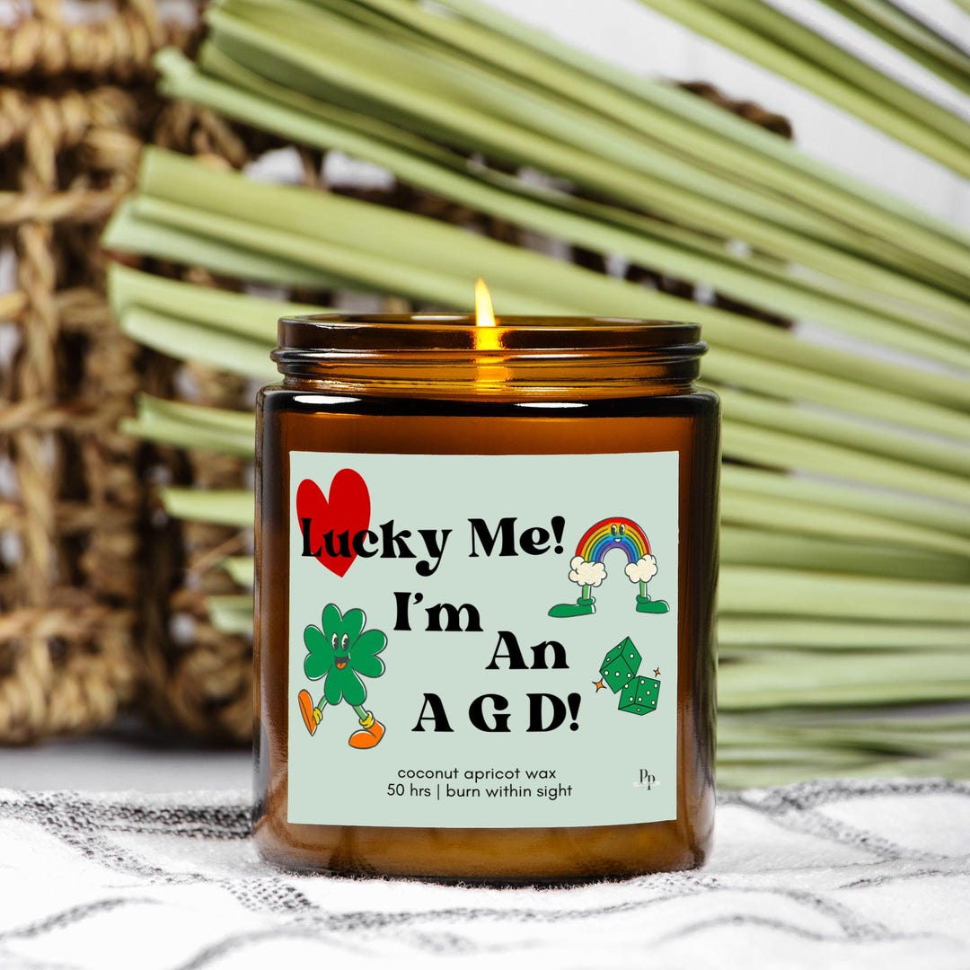 Alpha Gamma Delta Sorority Candle Lucky Me, Coconut Apricot Wax - Etsy