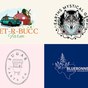 Custom Hand Drawn Logo, Logo Design, Logo Design Custom for Business ...