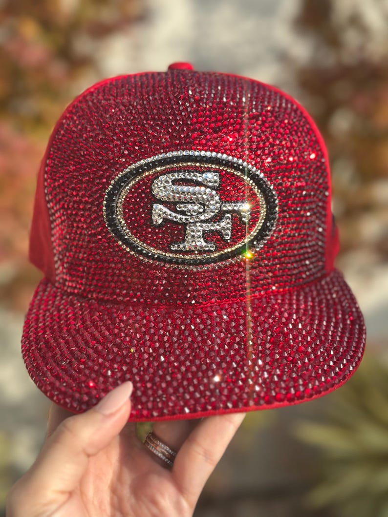 Rhinestone Hat Any Team - NFL MLB NBA Nhl - Baseball Hat Football Hat ...