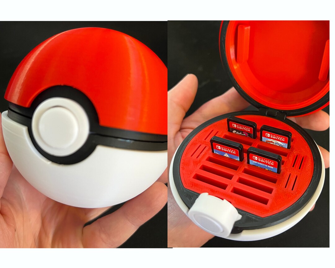 Gotta Catch 'em All 3D Printed Pokeball Cartridge Case for Nintendo ...