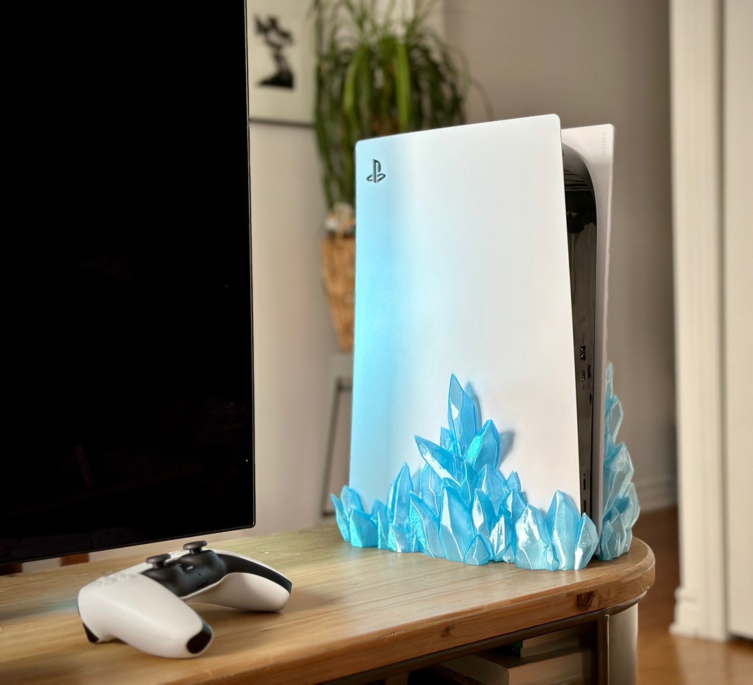 Gleaming Crystal Dock Stylish Stand for PS5 Crystal Dock Playstation 5 ...