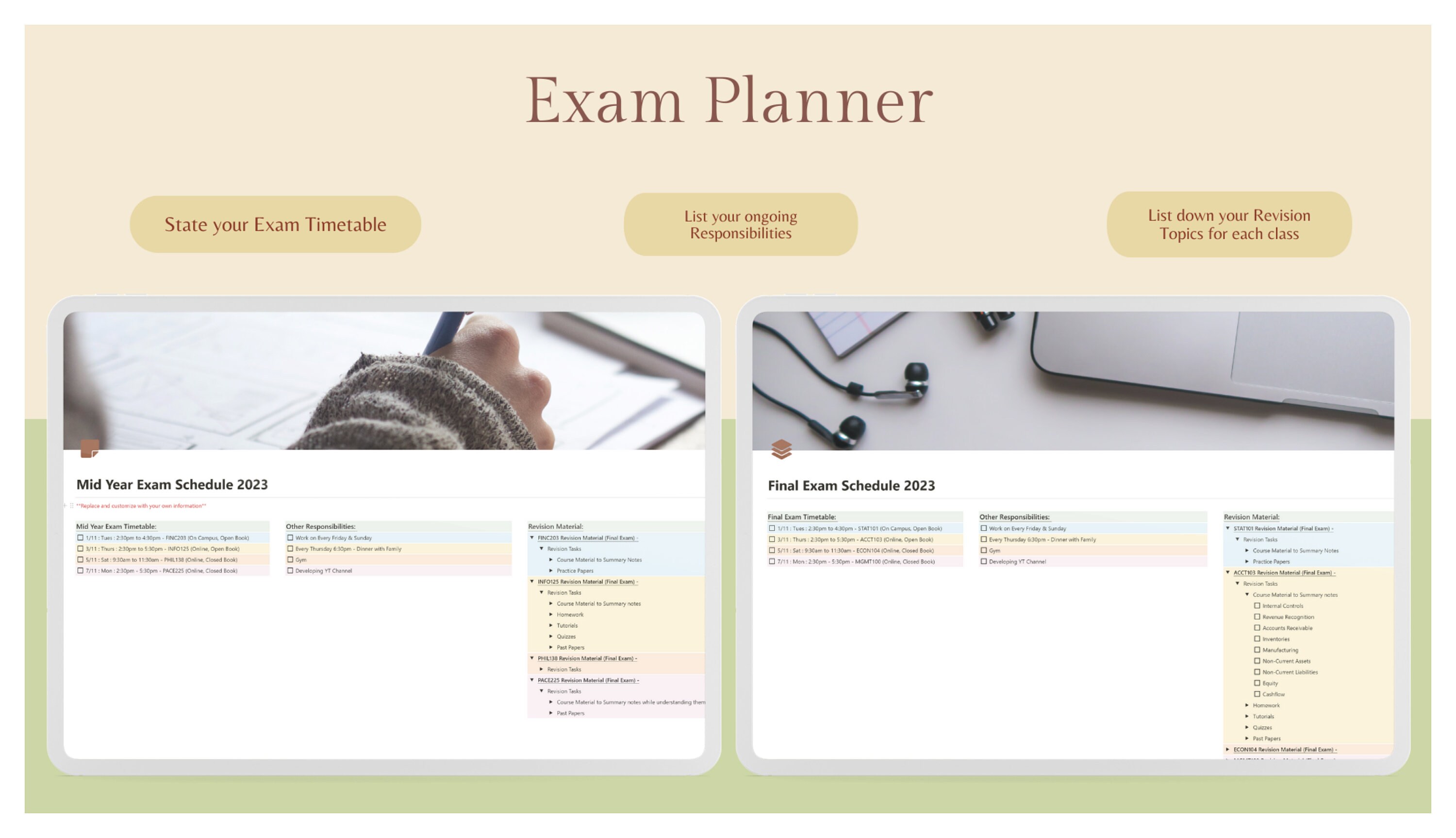 Notion Template Student Planner Academic Planner for Notion, School ...